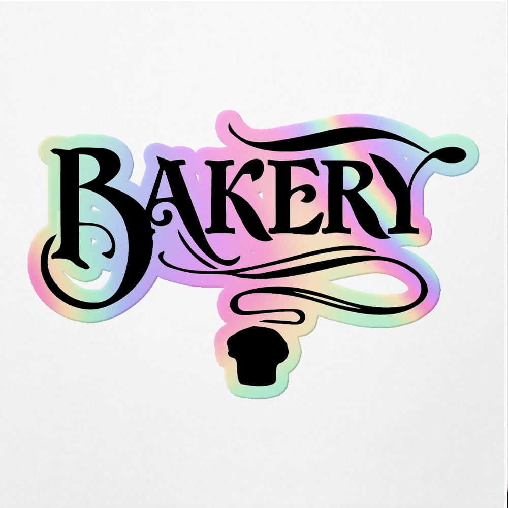 Vinyl Stickers Decals Of Bakery Sign Illustration - Apply On Any Smooth ...