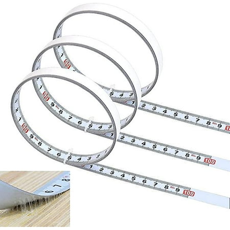 3 Rolls Self Adhesive Tape Measure, 1m Metric Scale Miter Track Tape ...