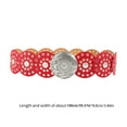 Eye Catching Wide Disc Belt Adult Decorative PU Waist Belt for Women ...