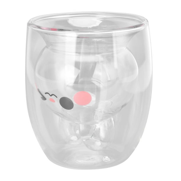 Milk Glass,Double Wall Glass Rabbit Glass Cup Double Wall Glass Cup ...