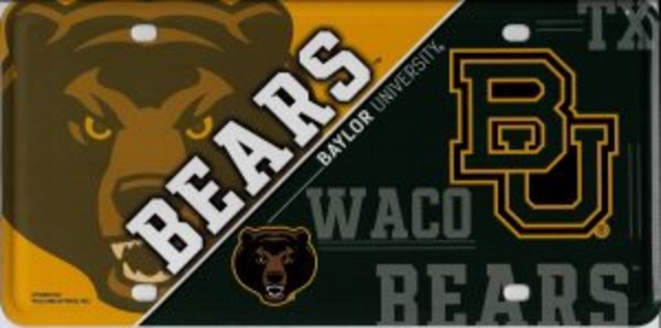 Baylor Bears Metal License Plate - Walmart.com