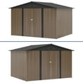 ModFusion 10x8Ft Metal Storage Shed with Upgraded Framework, Lock, Air ...