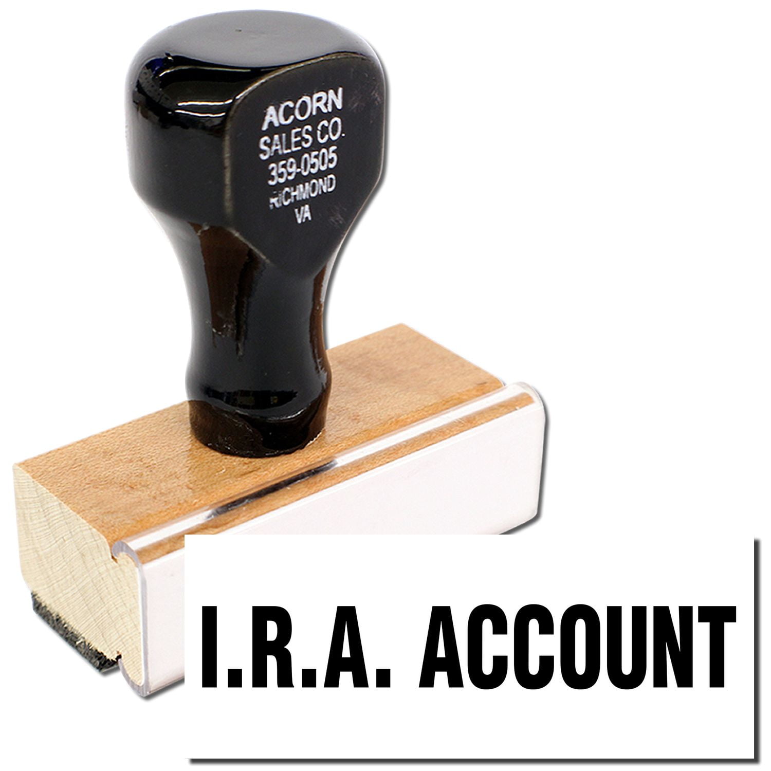 Large Ira Account Rubber Stamp, Wooden Handle Rubber Stamp, Laser ...