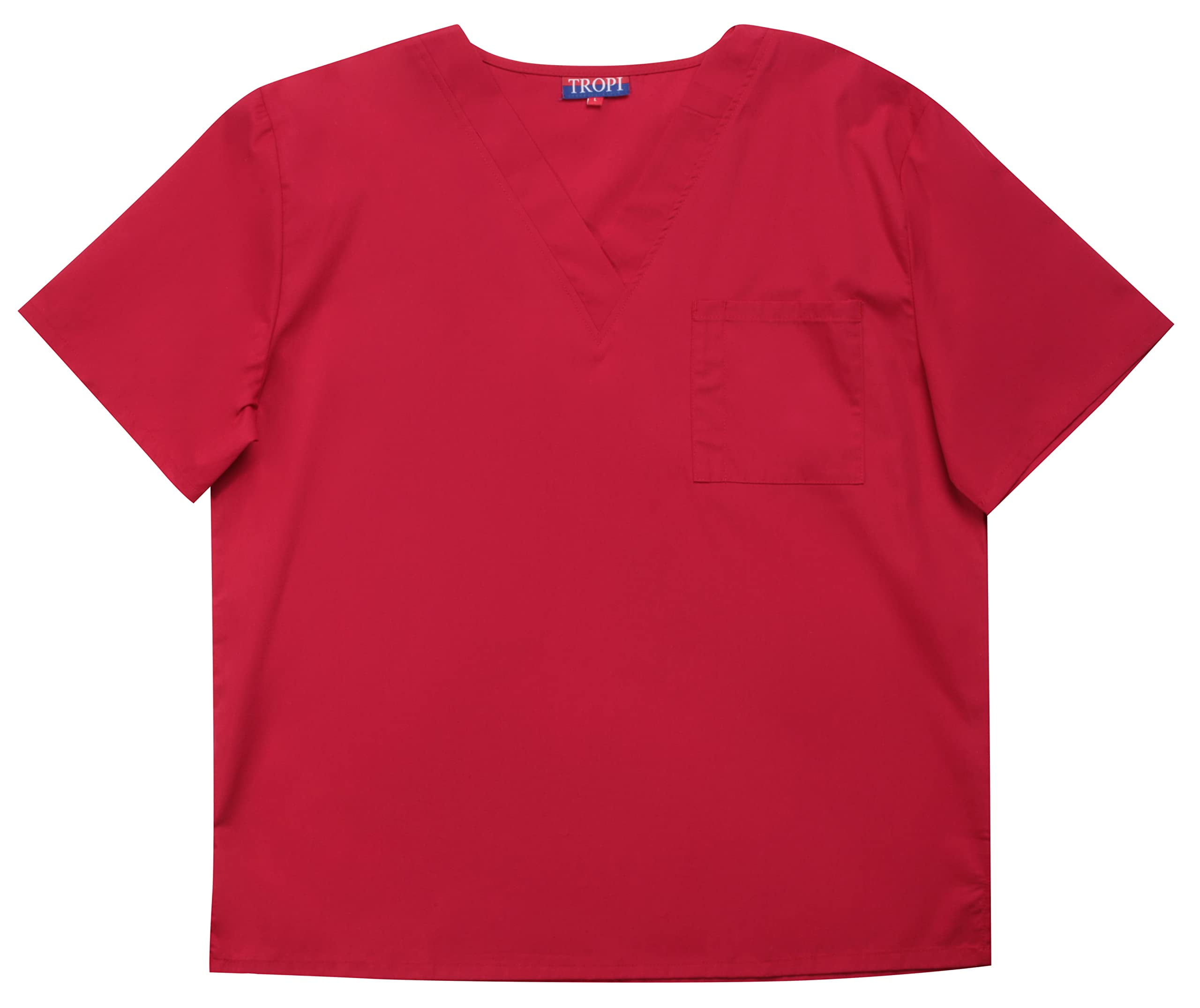 Tropi Men's Scrub Top Uniforms for Men (X-Large, Red) - Walmart.com