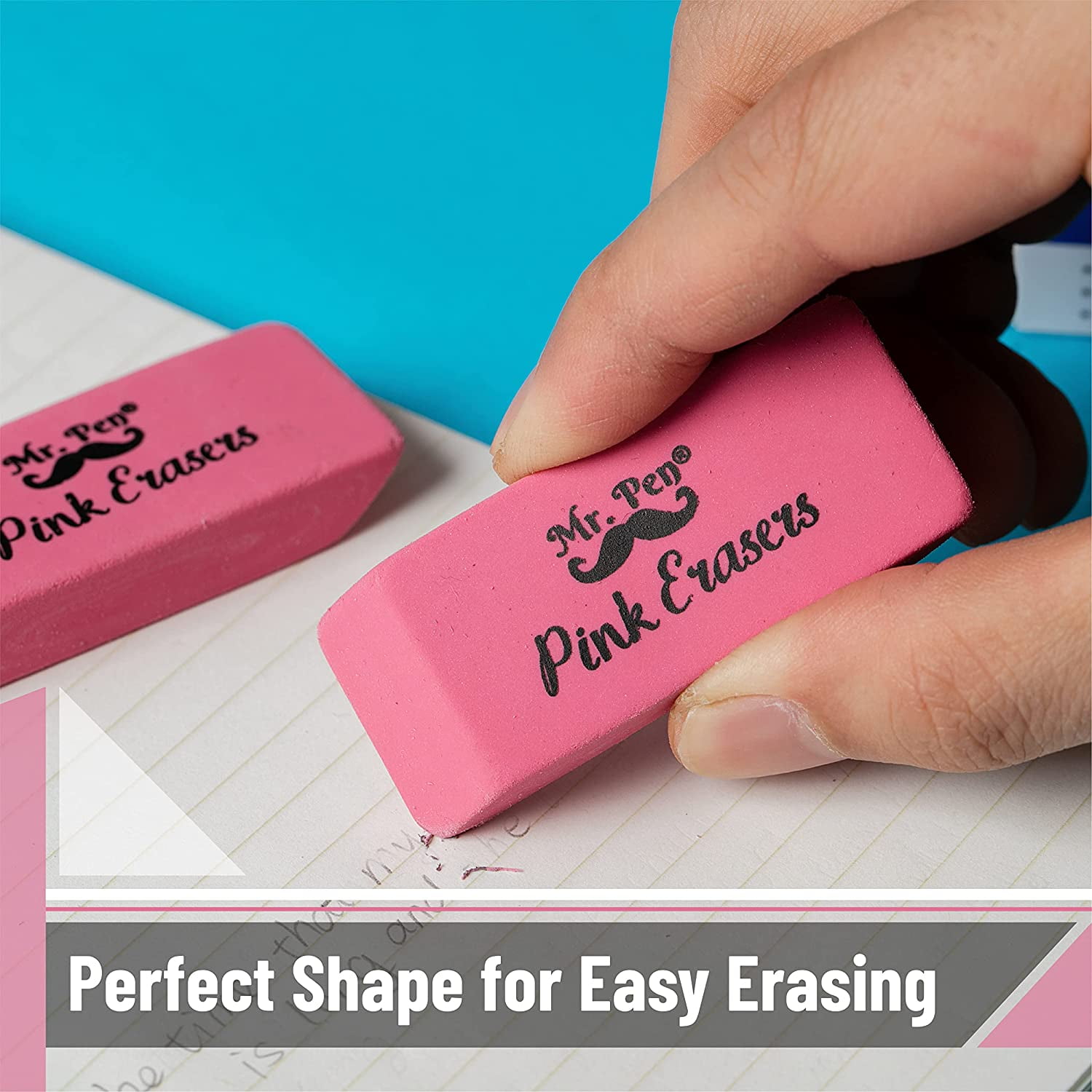 Mr. Pen- Erasers, Pink Erasers, Pack of 12, Pink Nepal | Ubuy