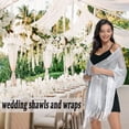 Sparkling Metallic Women’s Shawls and Wraps for Evening Dresses Wedding ...