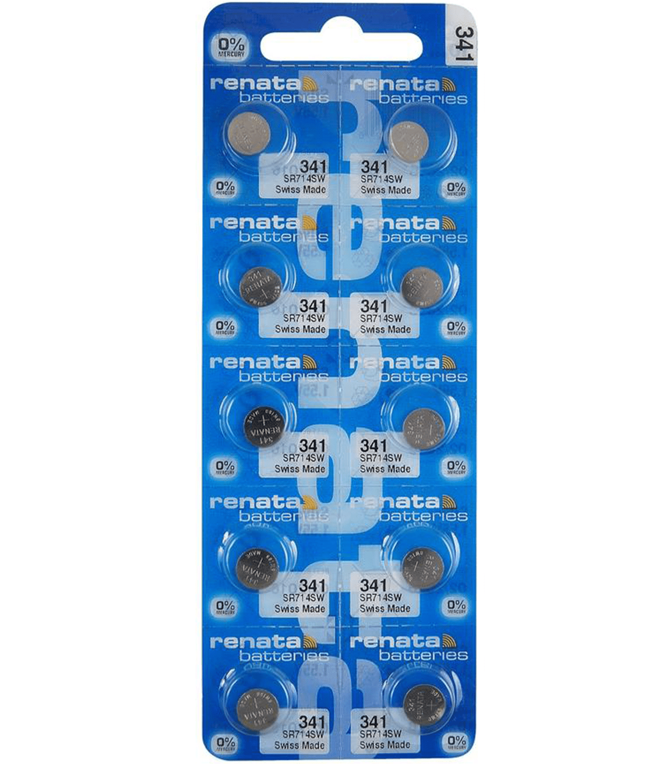 Renata 341 SR714SW Batteries - 1.55V Silver Oxide 341 Watch Battery (10 ...