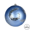 Vickerman 4.75" Periwinkle Matte Sequin Swirl Ornament, 4 per Bag ...