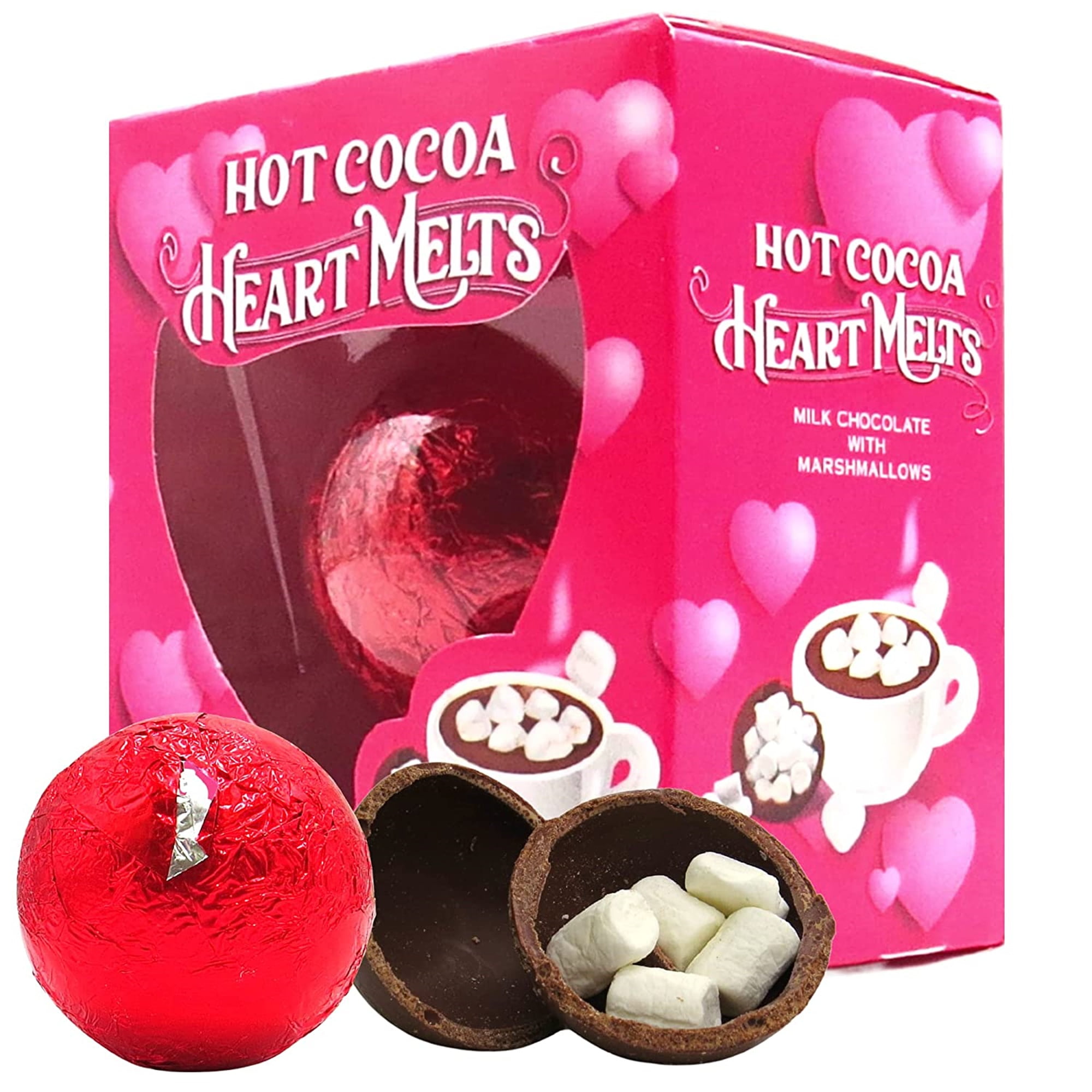 Hot Cocoa Heart Melt, Marshmallow Filled Bomb, Valentines Day Candy ...