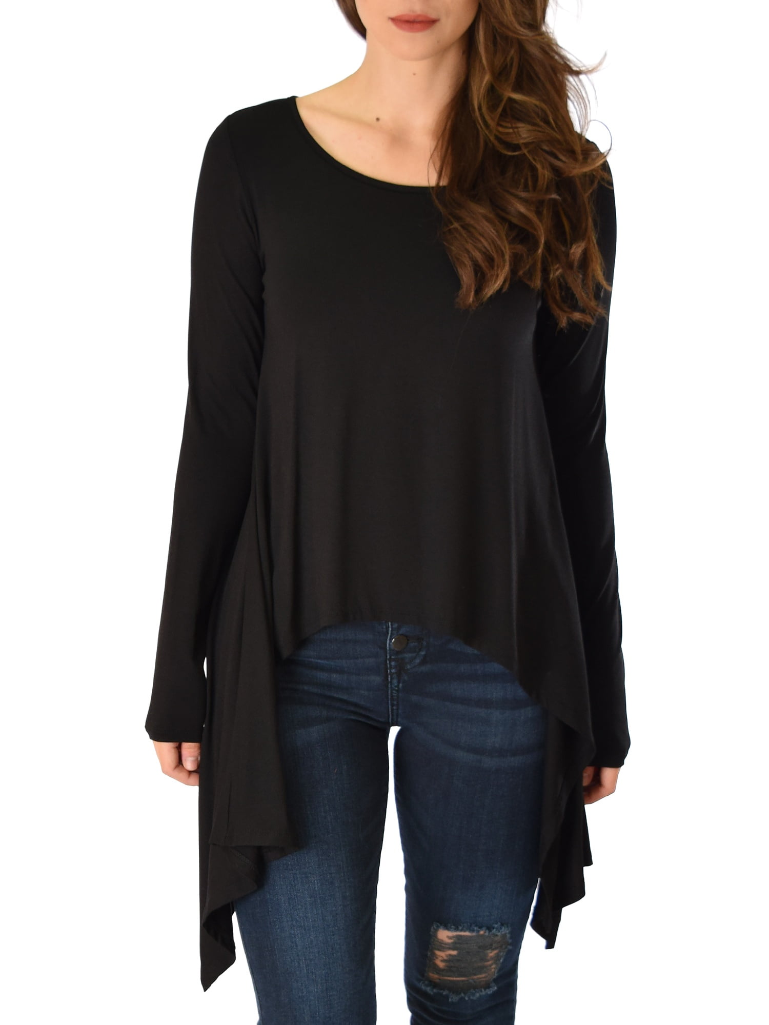 Lyss Loo Women's Watch Me Drape Long Sleeve Top - Walmart.com