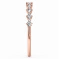 0.34 TCW Round Cut Lab Grown Diamond Half Eternity Band Prong Set Rose ...