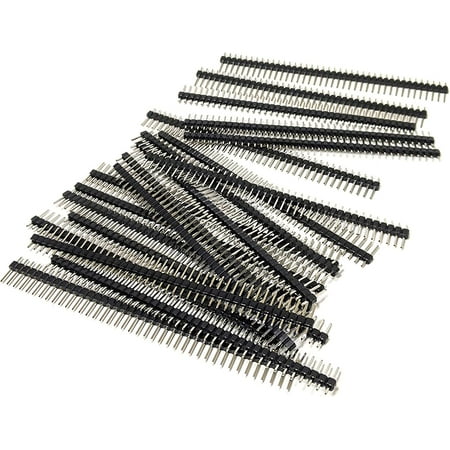Male Header 40 Pin 2.54mm Pitch Straight Single Row (Copper Alloy, Tin ...