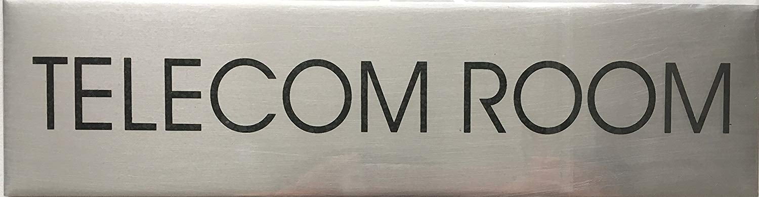 TELECOM ROOM SIGN (BRUSHED ALUMINUM) - Walmart.com