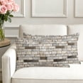 Brown Marble Pillow Covers Set of 4, Country Vintage Stone Wall Marble ...