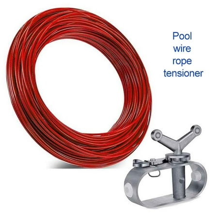100 Feet Pool Cover Cable and Winch Swimming Pool Cover Cable Kit ...