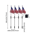 4 Pack American Flag Solar Garden Stake Lights 26.8 Inch Color Changing ...