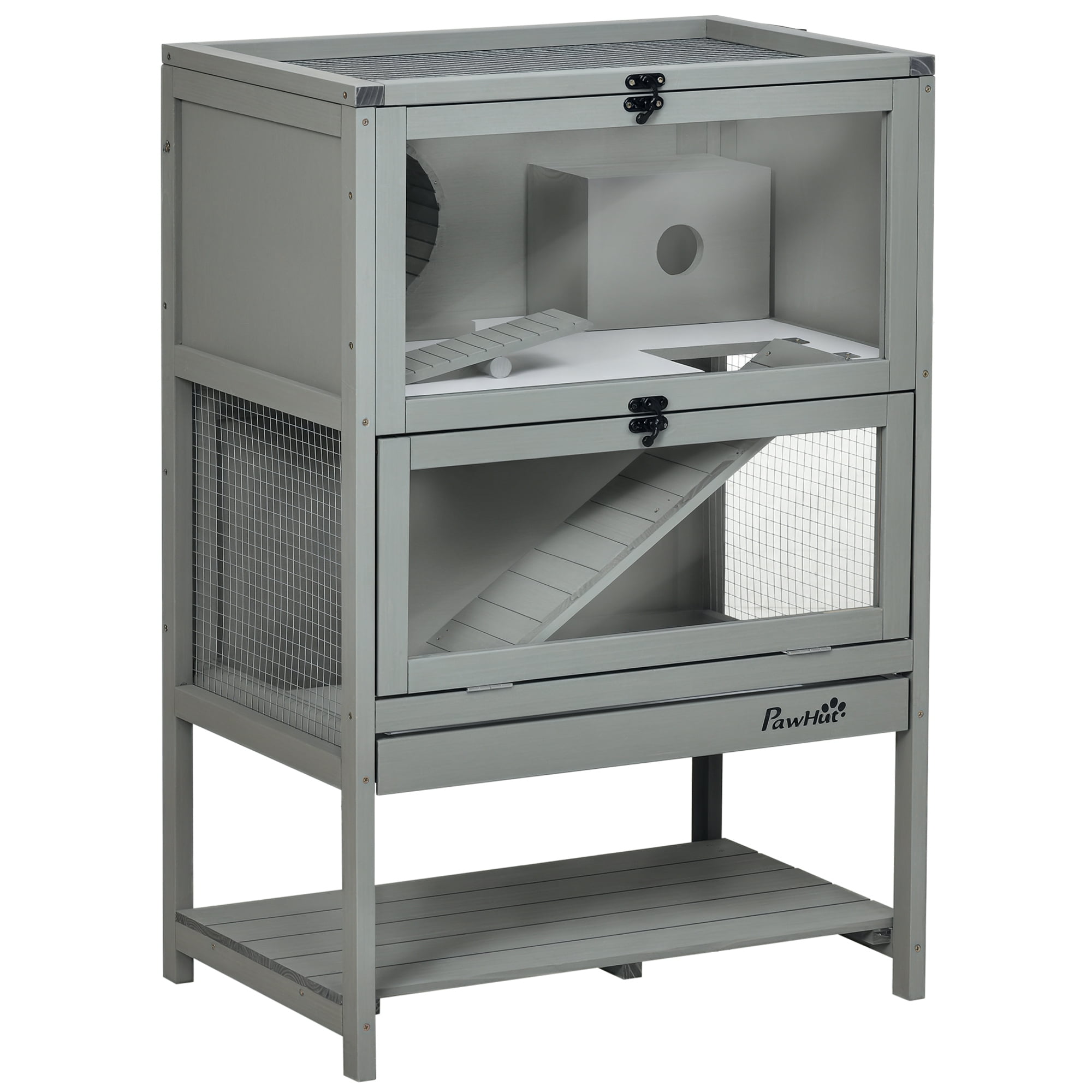 Click here for Pawhut Wooden Hamster Cage  Mice Rodent Small Anim... prices