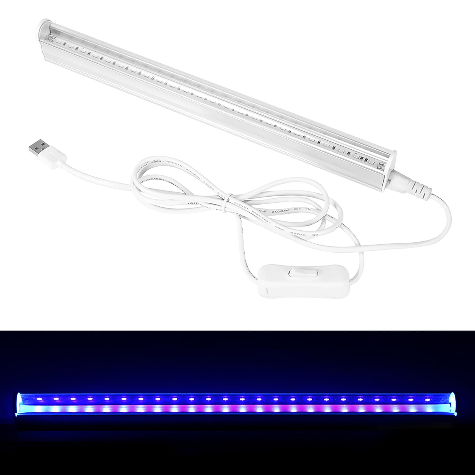 TureClos UV 24-LED Black Light Fixtures 6W Portable Blacklight Lamp for ...