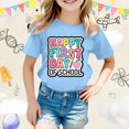 Bjutir T-Shirts For Girls Letter Cartoon Print Short Sleeve Crew Neck ...