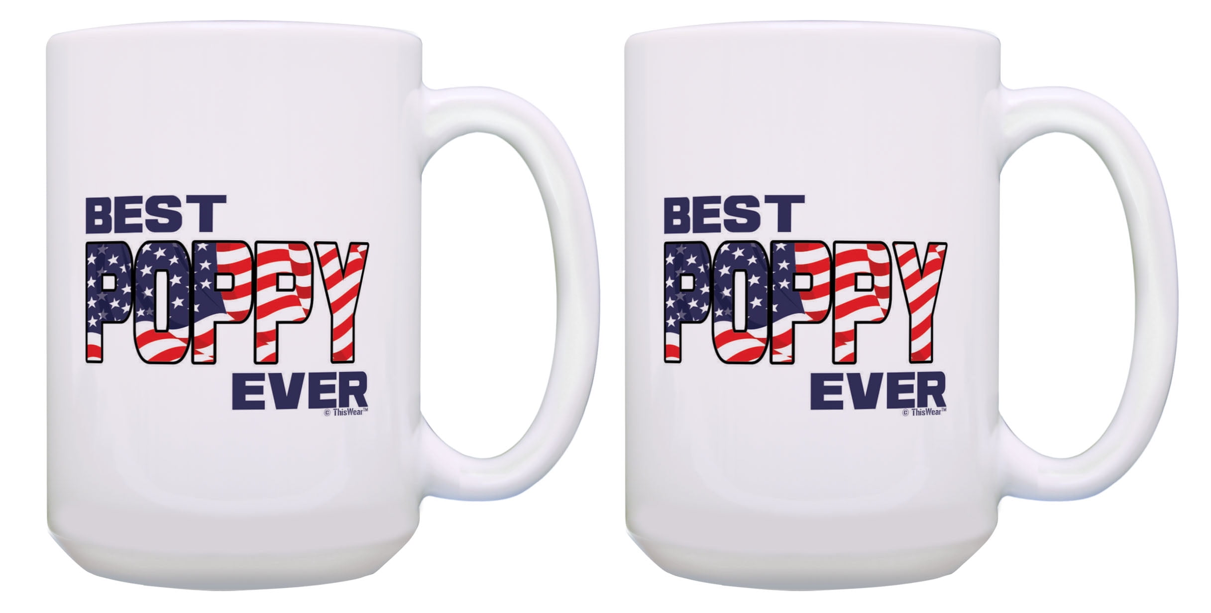 ThisWear Grandfather Gifts Best Poppy Ever Cup American Poppy Present 2 ...