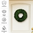 Modest Studio 16.5-Inch Indoor/Outdoor Artificial Greenery Boxwood Wreath for Frontdoor, Spring ...