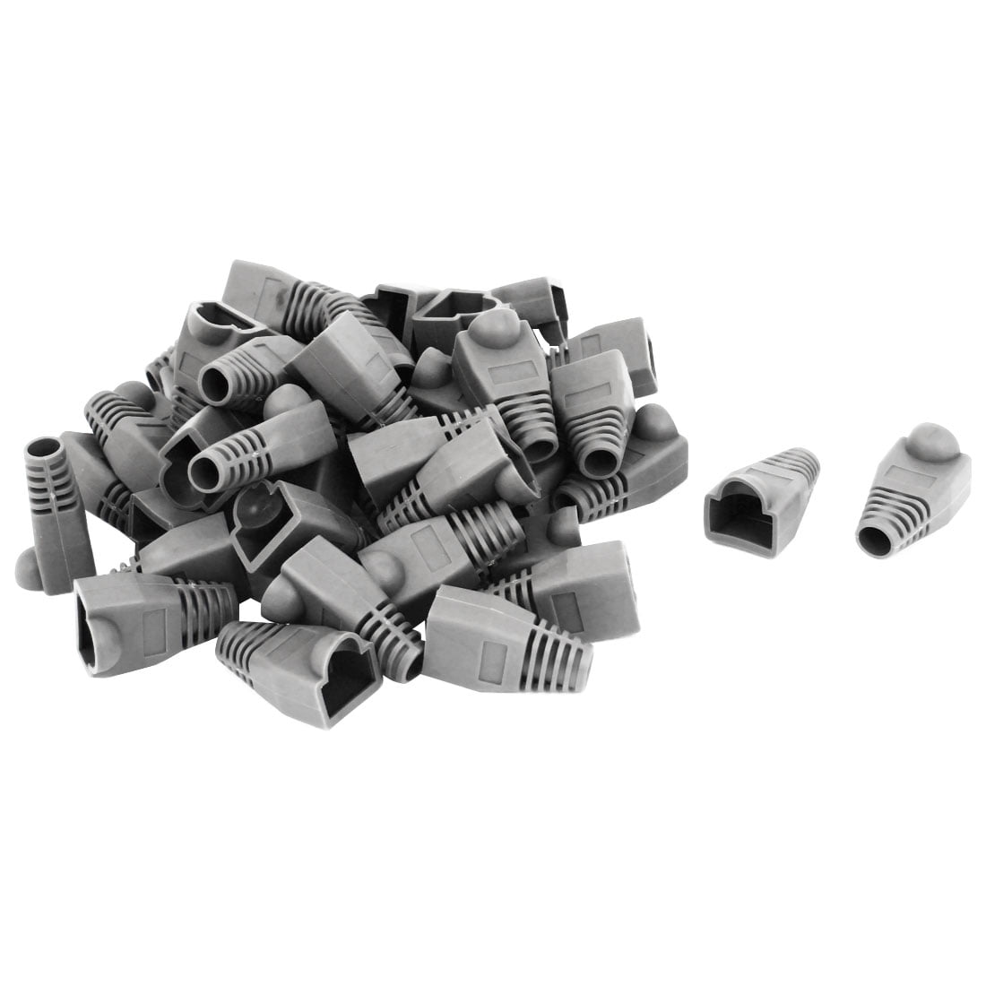 Unique Bargains Ethernet Network Gray Rubber RJ45 Plug Connector Boots ...
