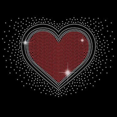 Love Iron on Rhinestones Transfer T-shirt Crystal Heat Transfer Designs ...