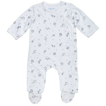 Baby Unisex Muslin Side Snap Kimono Preemie White Organic Cotton ...