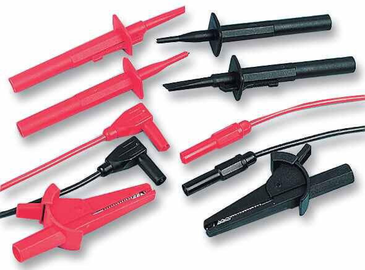 SILVERTRONIC - 4mm Test Lead Set with Probes, Crocodile and IEC Clips ...