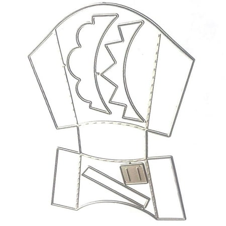 Popcorn Box Cutting Dies Carbon Steel Stencil Cutting Template Metal ...