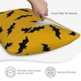 Halloween Pillow Covers, halloween black bats yellow Pillow Cases ...