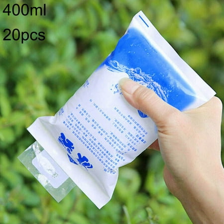 400ML 20pcs Reusable Gel Ice Pack Water Filled Ice Pack Refrigerated ...