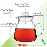 Simax Glassware 20 Oz. Glass Teapot | Short Spout, Microwave and ...