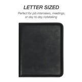 Samsill Professional Padfolio, 8.5"x11" Writing Pad Included, Black ...