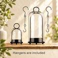 Black Large & Small 2-Piece Versatile Metal Candle Holder Set - Walmart.com