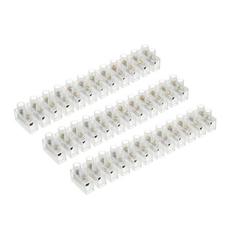 Terminal Block,20A 12P Dual Row Type H Screw Terminal Barrier Strip ...