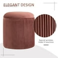 HomCom 15'' Small Padded Ottoman Foot Stool with Wrinkle Fabric Design ...