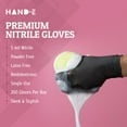 Hand-E Touch Black Nitrile Gloves, 5 Mil, Food Safe, Exam Gloves ...