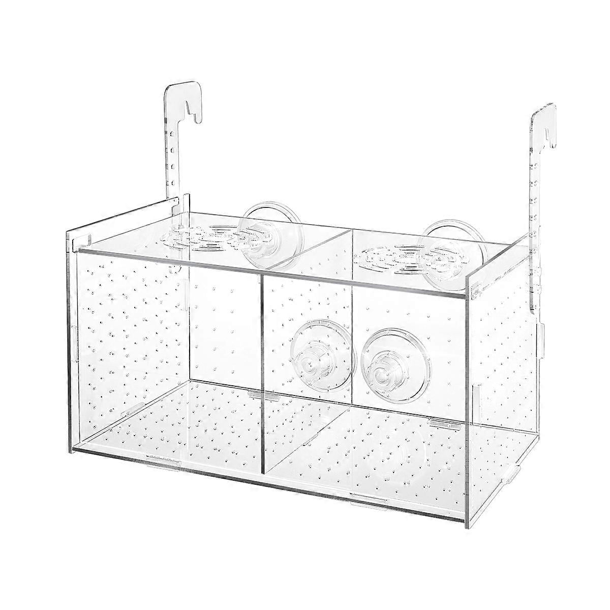 POPETPOP Transparent Acrylic Fish Breeding Tank Isolation Box Aquarium ...