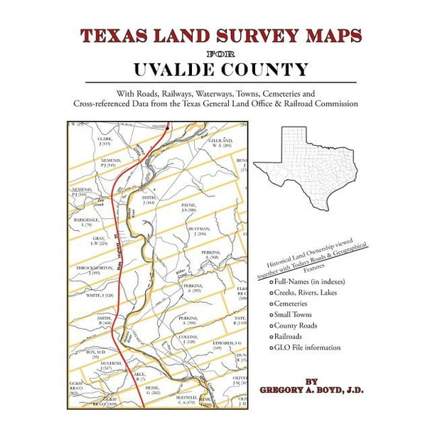 Texas Land Survey Maps for Uvalde County - Walmart.com - Walmart.com