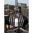 Abstract White Striped Round Outdoor Tablecloth with Umbrella Hole ...