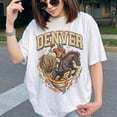 Denver Football Shirt, Vintage Broncos Tee, Skeleton Rider T-Shirt ...