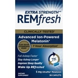 REMfresh 5mg Extra Strength Melatonin Sleep Aid, 36 Caplets, Supports ...