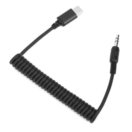 Mobile Phone Adapter Cable Audio Cable Black Spring Wire Design For ...