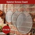 3-Piece Splatter Screen Set – Fine Mesh Stainless-Steel Grease Splatter ...
