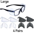 4 Pairs Safety Glasses Side Shields, Slip on Side Shields, Fits Small ...
