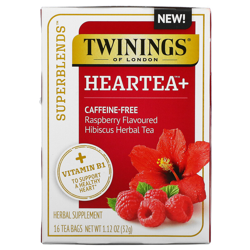Twinings, Superblends, Heartea with Vitamin B1, Raspberry, Hibiscus ...