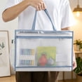 Art Portfolio Case Mesh Zipper Pouches with Label Pocket, Large ...