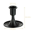 BESTYASH 2-Pack Black Metal Candle Holders Vintage Style Decorative ...