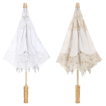 Lace Embroidered Sun Parasol Umbrella Bridal Wedding Dancing Party ...